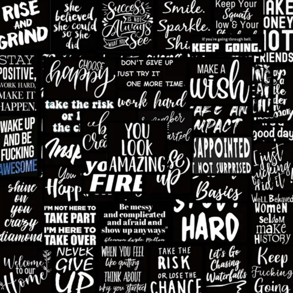 Design | New 61pc Inspirational Graffiti Word Stickers | Poshmark